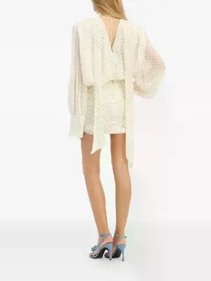 ROTATE BY BIRGER CHRISTENSEN Chiffon V-neck Mini Dress