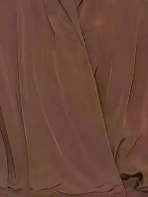 ROTATE BY BIRGER CHRISTENSEN Pleated Long-sleeve Blouse - Brown
