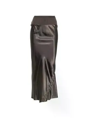Rick Owens Ribbed Gathered Maxi Skirt - Grey