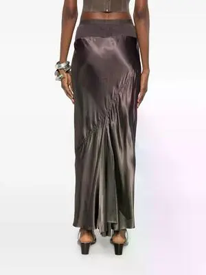 Rick Owens Ribbed Gathered Maxi Skirt