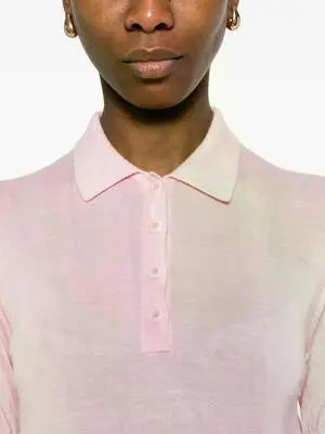 Eric Bompard Buttoned Knitted Polo Top