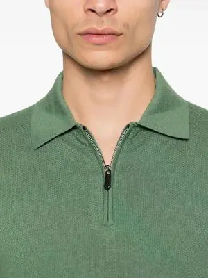 Eric Bompard Zipped Polo Shirt - Green