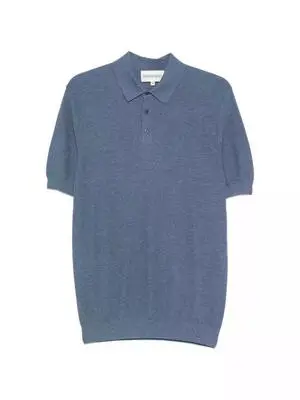 Eric Bompard Piqué-knit Polo Shirt - Blue