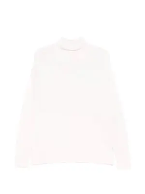 Eric Bompard Ample Turtleneck Side Slits Sweater - Pink
