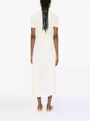Eric Bompard Ribbed Belted Knitted Midi Dress