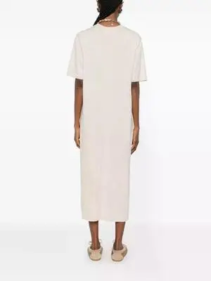 Eric Bompard Side-slit T-shirt Midi Dress - Neutrals