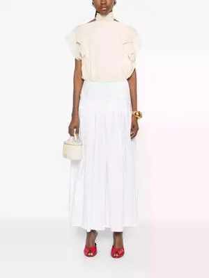 LANVIN Pleated Buttoned Maxi Skirt