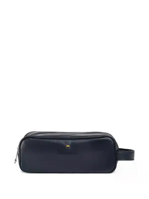 DOUCAL'S Leather Wash Bag - Blue