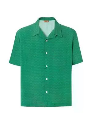 Missoni Zigzag-patterm Shirt - Green