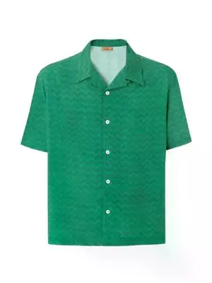 Missoni Bowling Shirt With Zigzag Print - Green