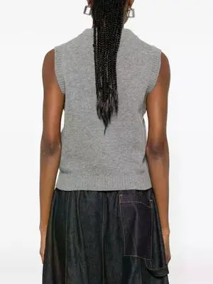 GANNI Graphic Vest - Grey