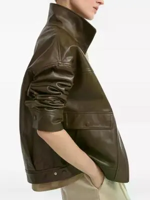 YVES SALOMON Lamb Leather Short Jacket