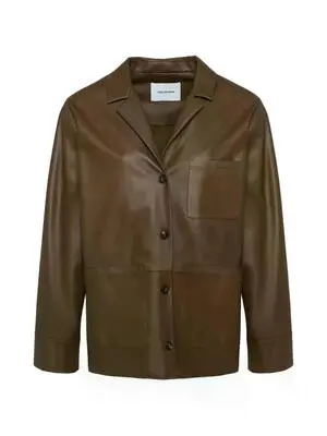 YVES SALOMON Pocket Leather Jacket - Green
