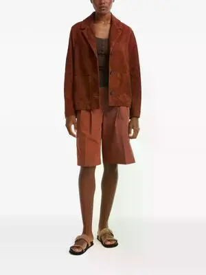 YVES SALOMON Button Suede Jacket