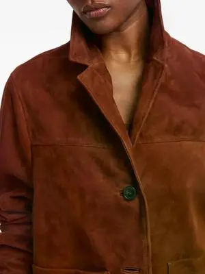 YVES SALOMON Button Suede Jacket