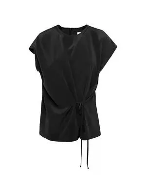 YVES SALOMON Tie-detail Top - Black