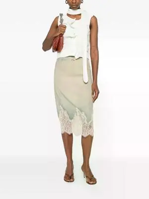 DIESEL® Lace-trim Midi Skirt