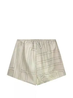 TOTEME Monogram Silk Shorts