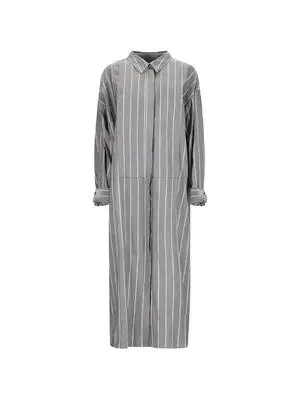 BATAKOVIC BELGRADE Striped-pattern Coat - Grey