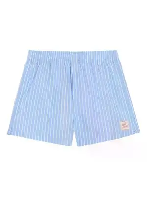 Ami Striped Woven Boxers - Blue