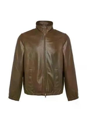 YVES SALOMON Leather Jacket - Green