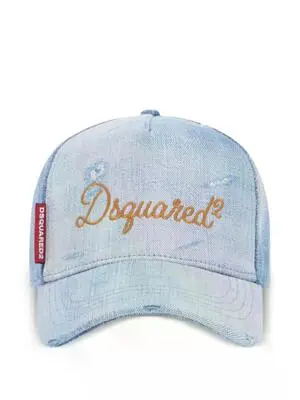 Dsquared2 Embroidered Rainbow Baseball Cap - Blue