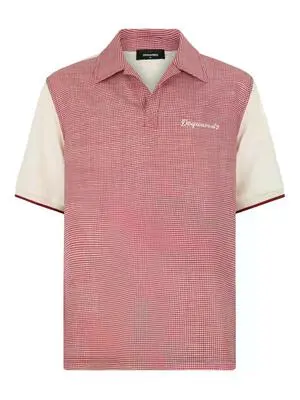 Dsquared2 Virgin Wool Linen Pied De Poule Polo
