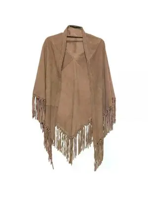 THE JACKIE LEATHERS Fringe Suede Scarf