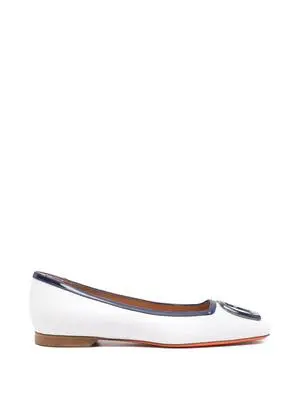 Santoni Square-toe Pumps - White