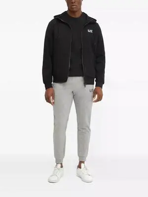 EA7 Logo-print Zip-up Hoodie