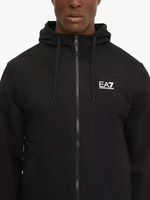 EA7 Logo-print Zip-up Hoodie