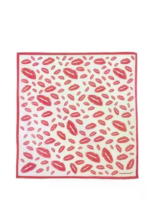 Isabel Marant Lip-print Auwena Scarf - White