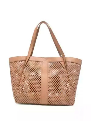 TWINSET Laser-cut Tote Bag - Neutrals