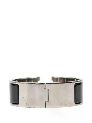 Hermès 2000-2025 Wide Enamel Clic Clac H Bracelet Pm - Black