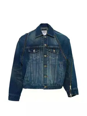 DOUBLET Zip-detail Denim Jacket - Blue