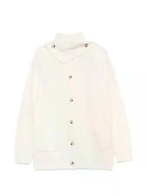 VIKTORIA CHAN Button Patch Pocket Cardigan - White