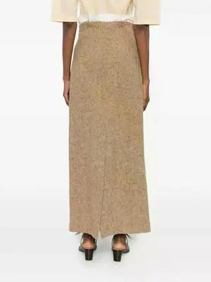 VIKTORIA CHAN Gathered Detail Slit Skirt