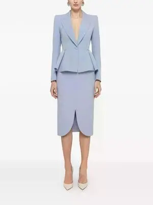 NISSA High-waisted Pencil Midi Skirt - Blue