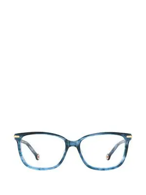 Carolina Herrera Logo-detail Glasses - Blue