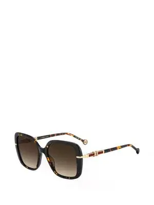 Carolina Herrera Square Frame Sunglasses - Brown