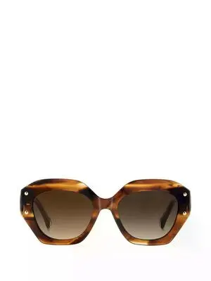 Carolina Herrera Geometric-frame Sunglasses - Brown