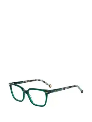Carolina Herrera Square Frame Eyeglasses - Green