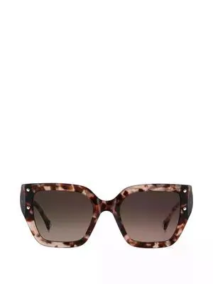 Carolina Herrera Geometric-frame Sunglasses - Brown