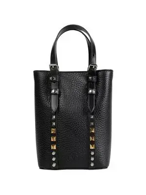 Valentino Garavani Mini Rockstud Leather Tote Bag - Black