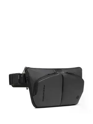 PIQUADRO Logo-appliqué Belt Bag - Black