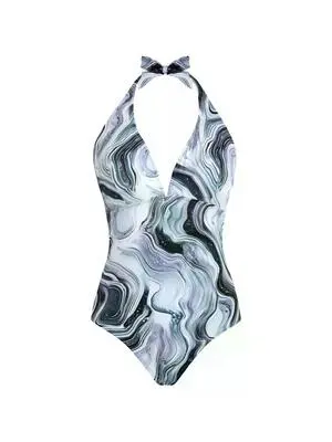 Vilebrequin Halterneck Marble Swimsuit - Blue