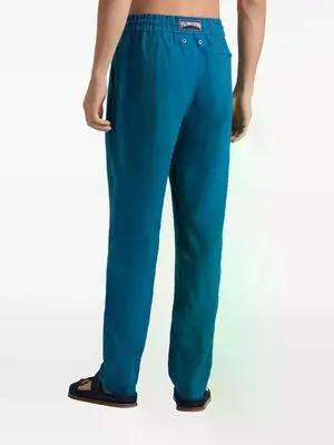 Vilebrequin Drawstring Linen Trousers - Blue