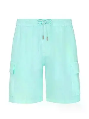 Vilebrequin Cargo-pocket Linen Bermuda Shorts - Blue