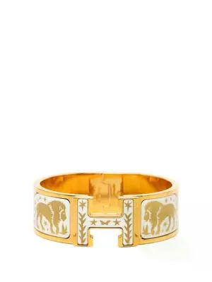 Hermès Enamel Clic Clac H Bracelet - Gold
