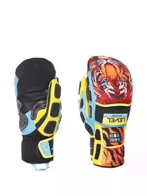 LEVEL Federica Brignone Tiger-print Gloves - Black